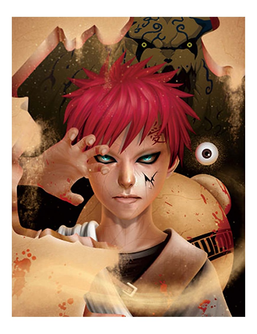 Poster Framed - Naruto - Gaara - 3D Print 30x40cm